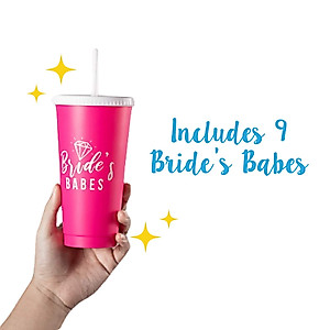 Pop Fizz Designs Bachelorette Cups for Bachelorette Party [10 Pack], Bachelorette Party Supplies, Bachelorette Party Cups, Bride Cup, Bridesmaids Cups, Bridal Party Cups, Bridesmaid Tumbler Set of 10