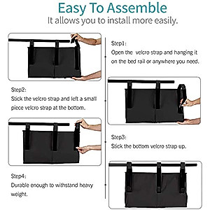 Bunk Bed Under Bedside Caddy Cup Holder for End Table,Desk,Recliner Chairs Arm Rest,Office Mounted,Baby Crib Basket Hanging Hanger Bag Storage Containers for Cell Phone,TV Remote Control,Book,Tablet