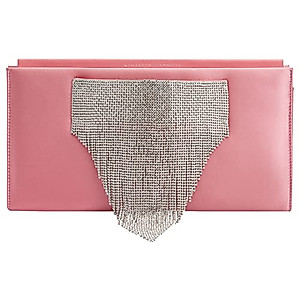 Giuseppe Zanotti, Josiane Crystal Clutches, One Size, Hot Pink