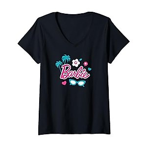 Barbie - Summer Logo V-Neck T-Shirt