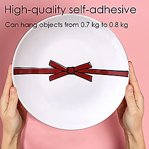 Chihutown 40 Pieces Invisible Adhesive Plate Hanger, Adhesive Plate Hangers for The Wall, Vertical Plate Holder Plate Hangers for Hanging Plates Art Supplies, 1.25 Inch