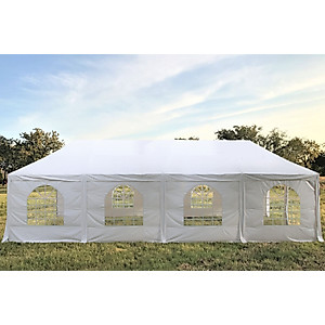DELTA 40'x20' PE Frame Party Tent,Large Heavy Duty Wedding Tent Canopy,Outdoor Commercial Event Shelter Gazebo,Waterproof Top,Galvanized Steel Poles,Storage Bags