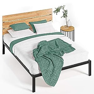 ZINUS Paul Metal Platform Bed Frame / Wood Slat Support / No Box Spring Needed / Easy Assembly, Full