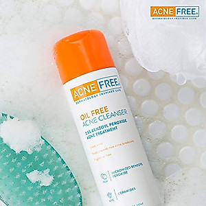 AcneFree Acne Free Oil-Free Cleanser, Benzoyl Peroxide 2.5% with Glycolic Acid to Prevent and Treat Breakouts Unscented, 8 Fl Oz