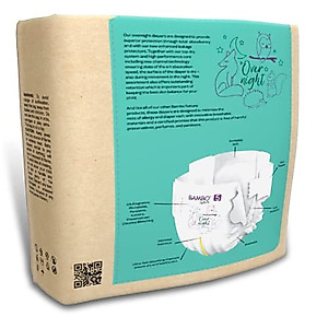 Bambo Nature Hypoallergenic Overnight Baby Diapers, Eco-Labeled Overnight Diapers, Totally Chlorine-Free, Skin Friendly, Super Absorbent - Size 5 (44 Count)