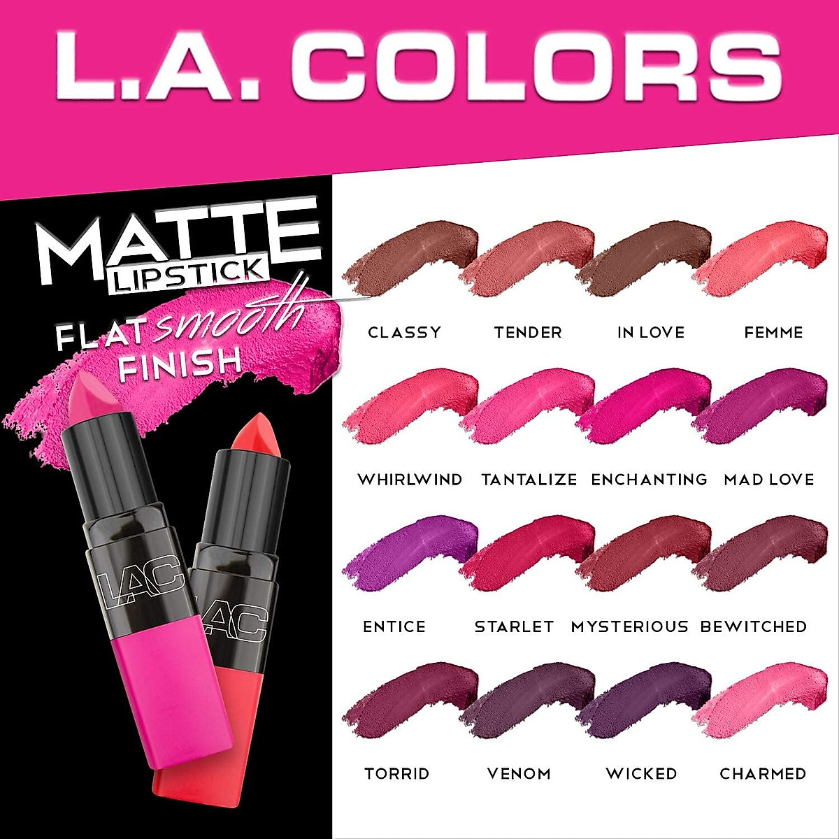 L.A. COLORS Matte Lipstick, Classy CML461