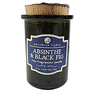 Northern Lights Candles Absinthe & Black Fig Fragranced Candle, 5 oz, Olive