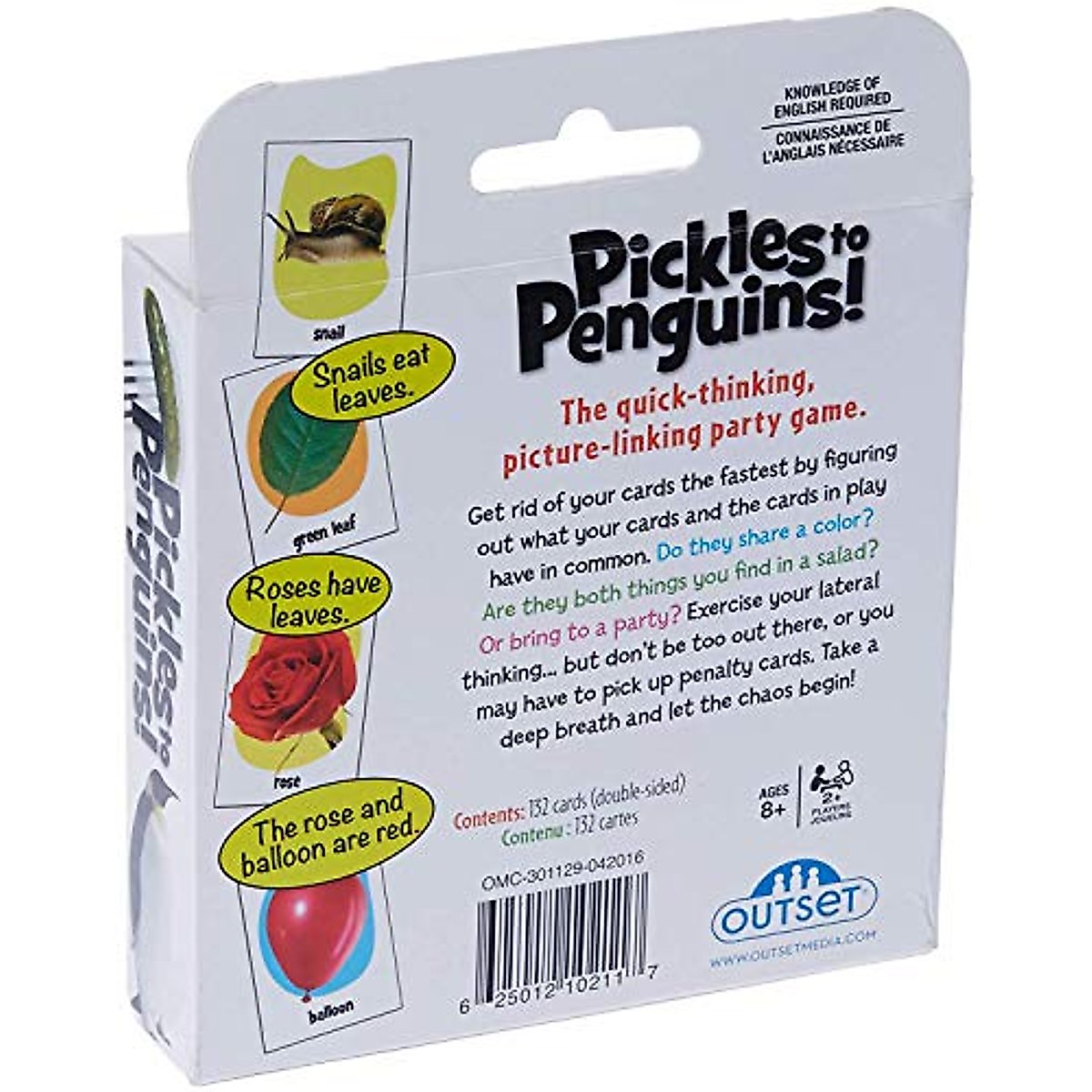 Pickles to Penguins! Travel Edition -The Quick-Thinking Picture-Linking Party Game – for 2 or More Players Ages 8 and up by Outset