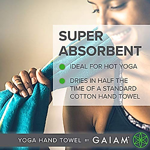 Gaiam Yoga Hand Towel, Blue Shadow Small