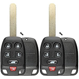 KeylessOption Keyless Entry Remote Uncut Key Blade Fob Shell Case Cover Buttons for Odyssey N5F-A04TAA (Pack of 2)
