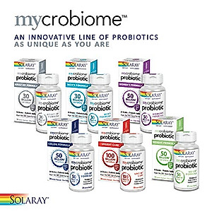 SOLARAY Mycrobiome Probiotic Adult 50+ Formula | Healthy Digestion, Metabolism, Energy, Colon & Urinary Tract Support | 30 Billion CFU | 30 VegCaps