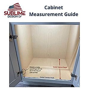 Sublime Design - 18" Inch Wide Side Mount - Baltic Birch Wood Pull Out Drawers For Kitchen Cabinets | Sliding Pantry Storage Organizer - Pull Out Kitchen Drawer Replacement - Cabinet Slide Out Shelves