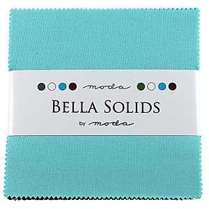 Moda Bella Solids Robins Egg Blue 9900-85 Charm Pack 5" Quilt Squares