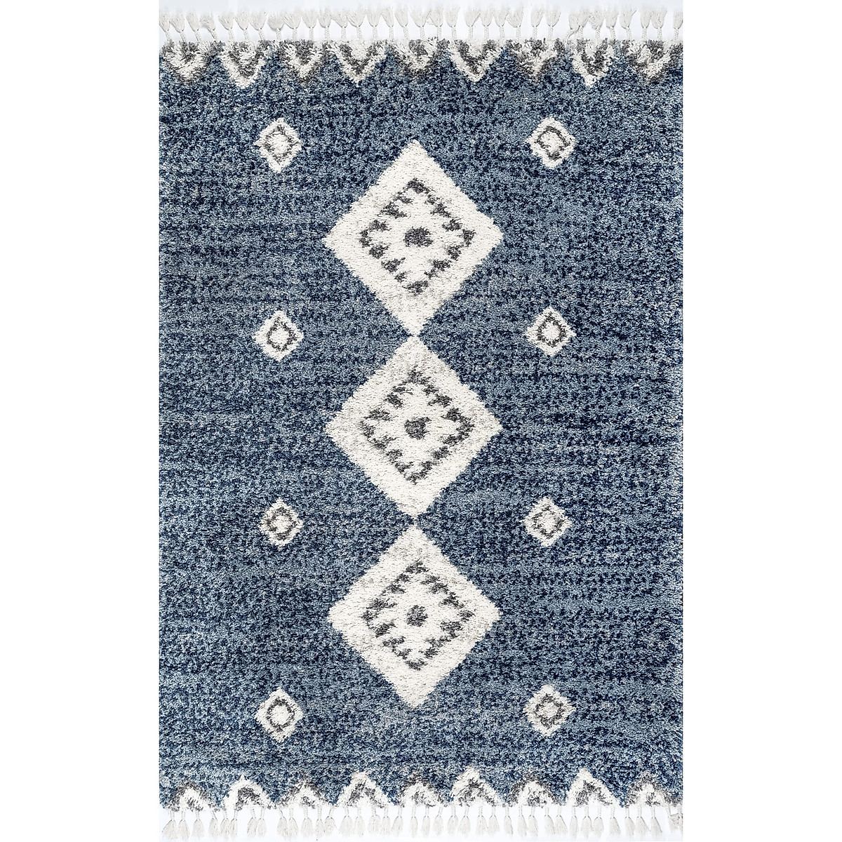 nuLOOM Transitional Regina Shag Area Rug, 5x8, Blue