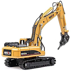 Gemini&Genius Drill Excavator Construction Site Vehicle Toys 1:50 Scale Diecast Digger and Driller Engineering Dump Truck Collectible Toys for Kids and Decoration for House (Demolition Machine)