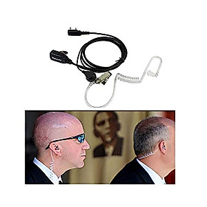 Retevis 2 Pin PTT Mic Covert Acoustic Headset Compatible with Kenwood PUXING Baofeng UV-5R UV-5RA 888S Retevis RT22 RT21 H777 (1 Pack)