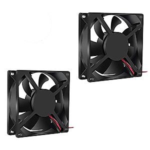 2Pcs 12V 3.14in 0.98in Fan 80mm x 80mm x 25mm Fan DC 12V 8025 Brushless Cooling Fan 80mm 25mm for Cooling PC Computer Case CPU Coolers Radiators 2pin