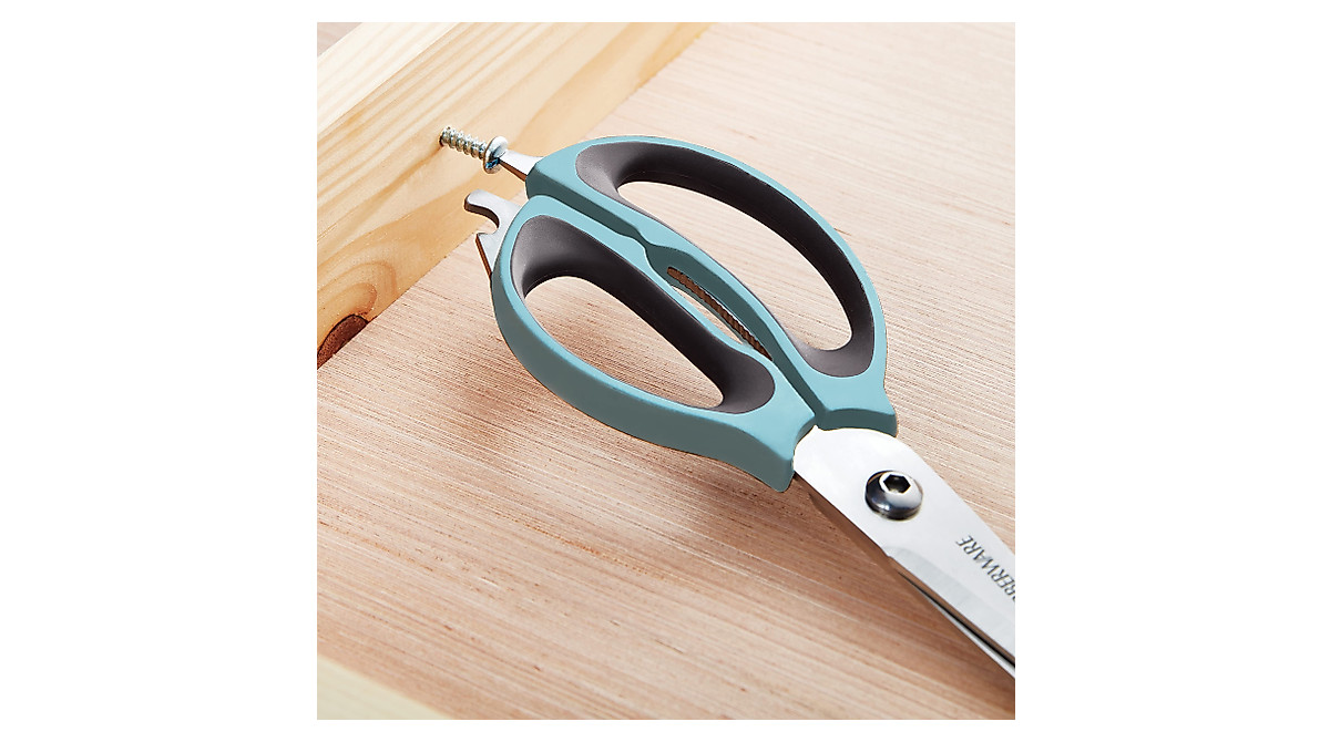 Farberware 4-in-1 Kitchen Shears - Aqua and Gray