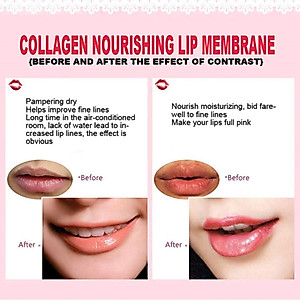 Jakuva 30PCS Moisturizing Collagen Lip Mask, Lip Sleeping Mask Lip Balm Bulk Lip Masks for Dry Lips,Remove Chapped Skin & Anti-Aging, Hydrating Plumping Your Lip,Pink