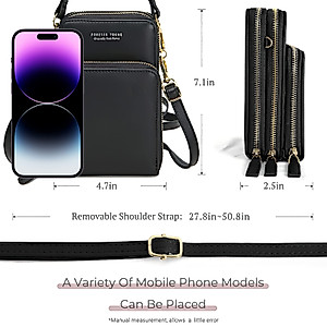 LassZone Women Small Cross Body Phone Bags Cell Phone Wallet Card Hold Purse Shoulder Bags with Two Straps