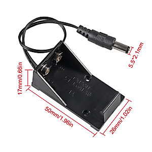 DWEII 4-Pack 9V Battery Clip Connector Cable with Holder Box Compatible with Arduino UNO R3 Mega 2560 for Power Module 6F22 6LR61 mn1604 pp3 Baterries