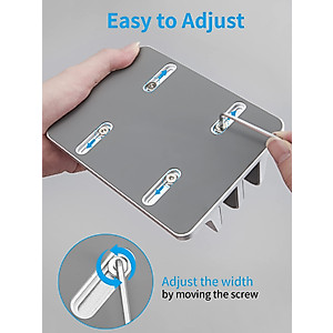 JARLINK (Upgraded Dock Version Vertical Laptop Stand, Double Desktop Stand Adjustable Laptop Holder (up to 17.3 inches) Compatible with All MacBook Pro/Air/Microsoft Surface (Silver)