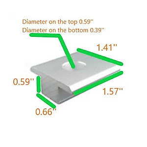 Solar mid clamp Panel 5/8 with Ground pin Pack of 20