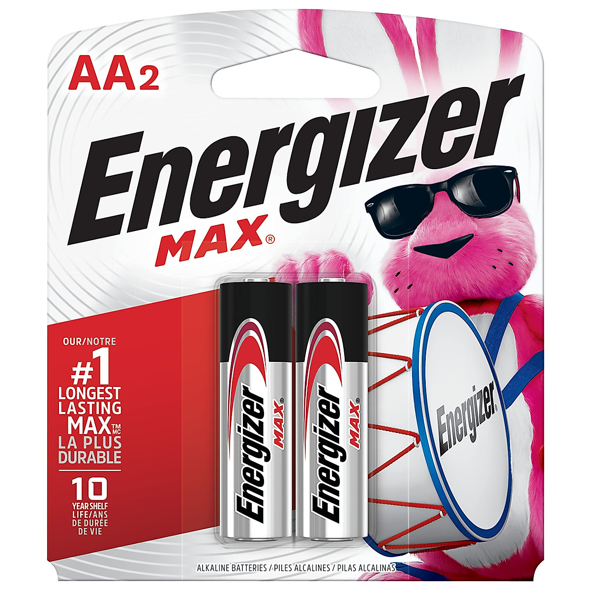Energizer MAX Alkaline Batteries, 2 Batteries/Pack 2 Batteries/AA Battery,Multi, 2 Count & AAA Batteries, Max Triple A Alkaline, 4 Count