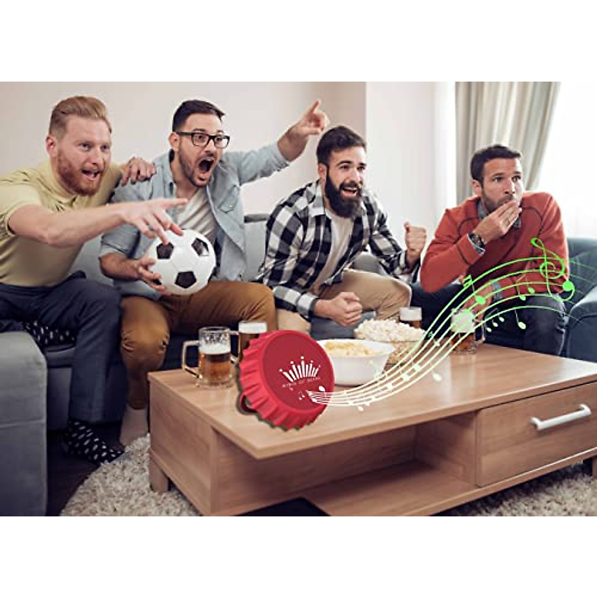 Budweiser Bluetooth Bottle Cap Speaker with Color Changing Lights - Wall Mounting Speaker - Kick Stand Speaker - FM Radio -