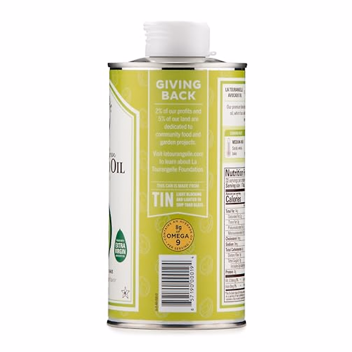 La Tourangelle, Avocado Oil, Handcrafted from Premium Avocados, Great for Cooking, as Butter Substitute, and for Skin and Hair, 16.9 fl oz
