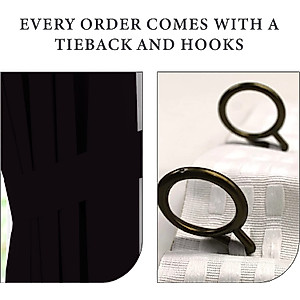 White House Linen Double Pinch Pleat Draperies Extra Long Solid Curtains 2 Story Window Hall Theater Room Office Room Partition Attractive Polyester (Black, 60 Inch Wide by 144 Inch Long- 1 Panel)