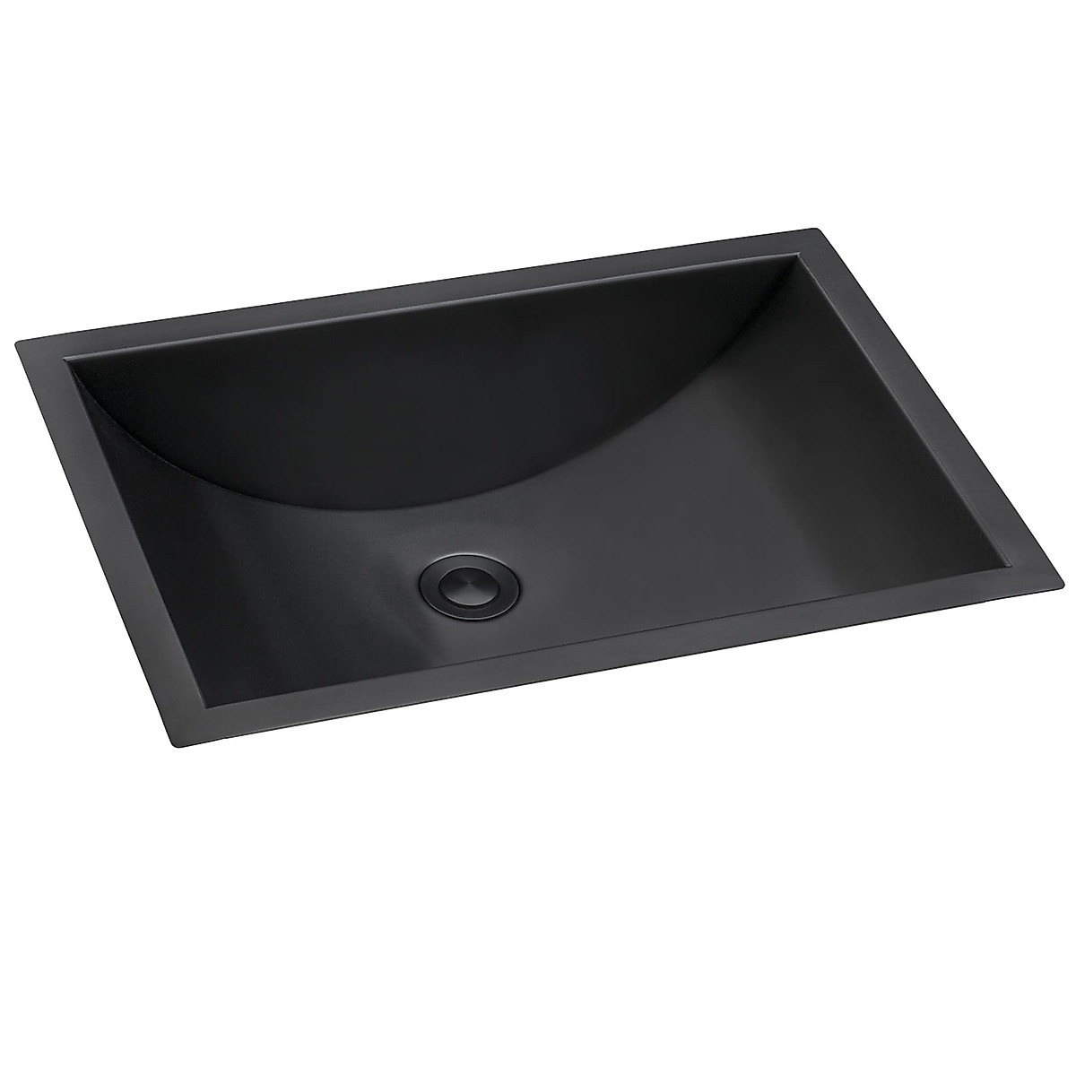 Ruvati 16 x 11 inch Gunmetal Black Undermount Bathroom Sink Stainless Steel - RVH6107BL