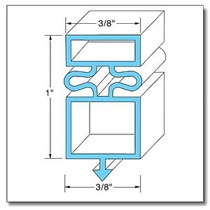 True 810862 Black Narrow Gasket
