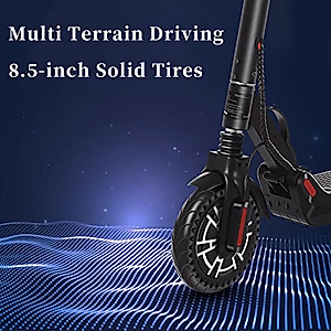 VOBET Adults Electric Scooter,350W Motor,8.5Inch Solid Tire,18.5 Miles 18.5 MPH Portable Folding Commuting Scooter for Adults with Front and Rear Shock Absorption System and APP