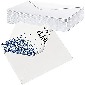 48 Pack Birthday Cards Bulk, 6 Assorted Confetti Designs with Envelopes, 4x6