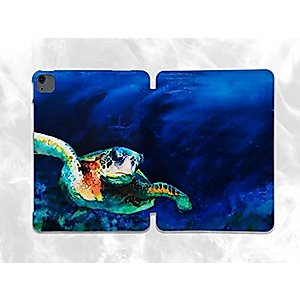 Cute Ocean Turtle Painted case Compatible with iPad Mini Air Pro 7.9 8.3 9.7 10.2 10.9 11 12.9 inch Pattern Cover New 2022 2021 Trifold Stand 3 4 5 6 7 8 9 Generation 91 (10.2" 7/8/9 gen)