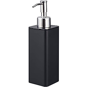 YAMAZAKI Home Refillable Hand Soap Pump | Bathroom, Kitchen | Plastic | Dispenser, One Size, Black