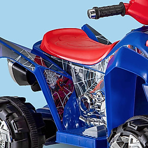 Kid Trax Marvel Spiderman Toddler ATV Ride On Toy, 12 Volt Battery, 3-7 Years, Max Rider Weight 88 lbs, Spider-Man Blue