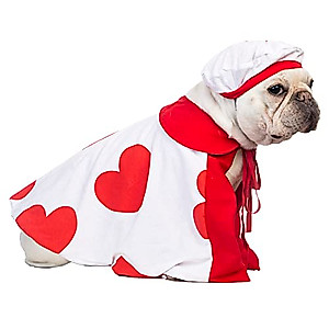 Impoosy 2PCS Valentine's Day Dog Costumes Pet Heart Clothes and Classic Hat Dogs Valentine Cosplay Shirt Cloak for Dogs Cats (M)