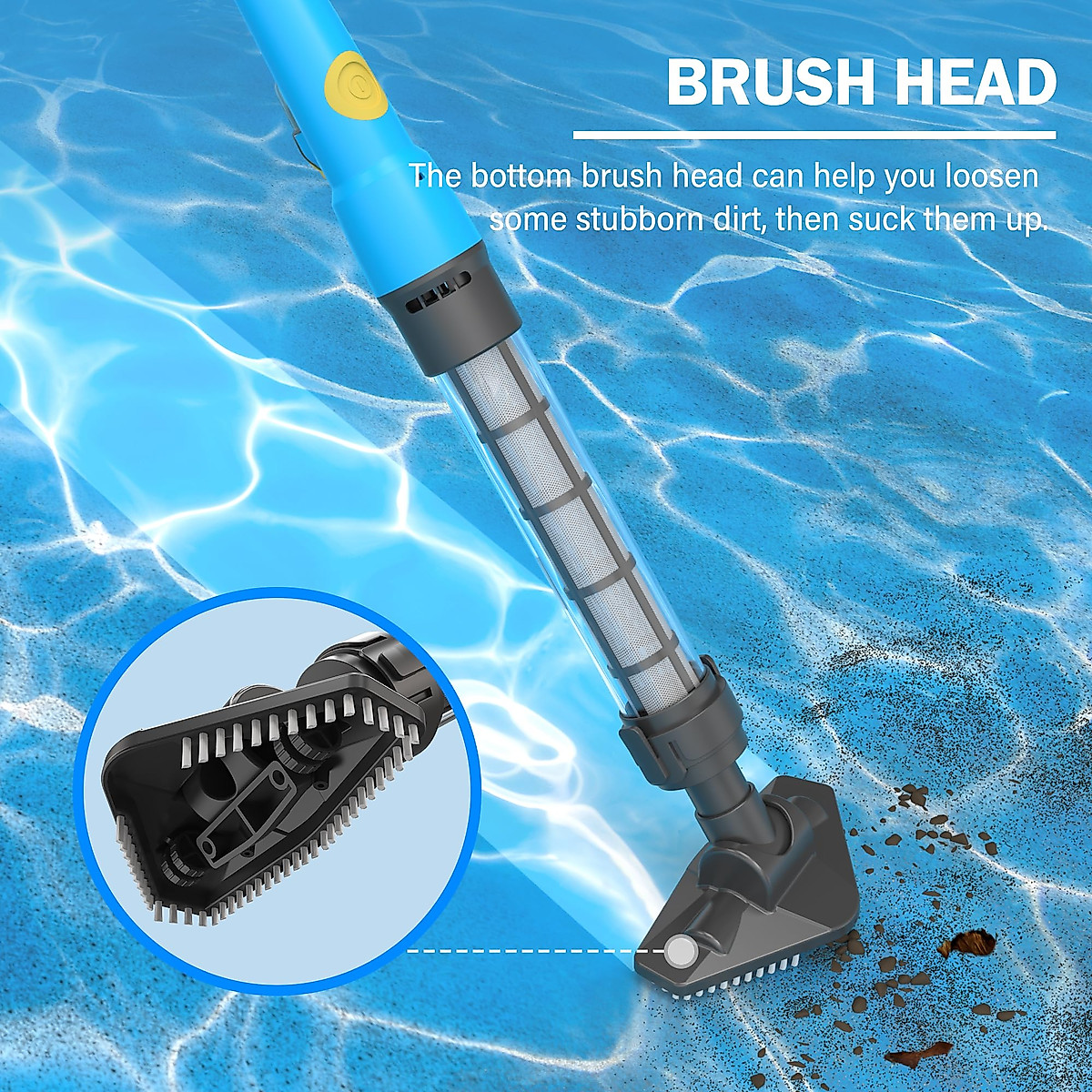Oxseryn Cordless Pool Vacuum, Portable Rechargeable Pool Vacuum Cleaner, 45 Mins Run Time, Ideal for Small above Ground Pools, Hot Tubs and Spas