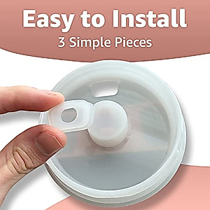 Jmoe USA Leakproof Spill Stopper Kit | 6 Pieces for Stanley Cup H2.0 40oz / 30oz ONLY | Tumbler Accessories | Food-Grade Silicone Straw Cover Caps, Square & Round Stopper Plugs | BPA Free | 2 Sets