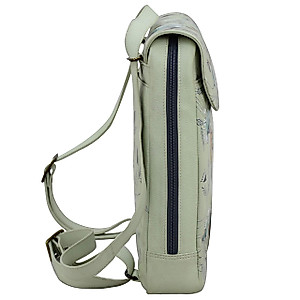 Anuschka Women's Genuine Leather Large Convertible Flap Backpack - Hand Painted Original Artwork - Cleopatra's Leopard