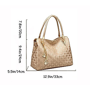 YAQUNICER Women Synthetic PU Leather Tote Satchel Hobo Backpack 4pcs Shoulder Top-Handle Crossbody Handbag-Blue