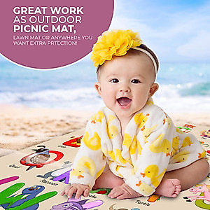 MiamiMor Splat Mat for Under High Chair/Arts/Crafts, Polyester Material, Waterproof Mat and Anti-Slip Floor Protector
