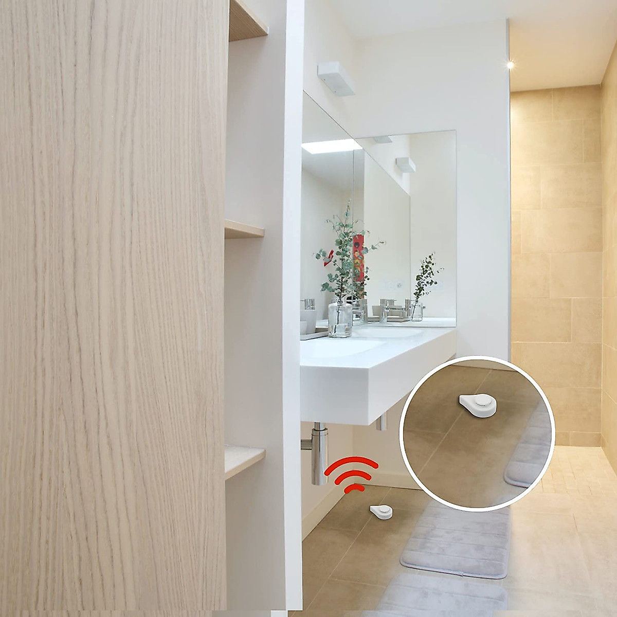 THIRDREALITY Zigbee Water Leak Sensor with Dripping Detection,120dB Alarm,App Notifications Enabled When Work with Home Assistant and Compatible Zigbee HUB Like SmartThings,Aeotec or Third Reality Hub