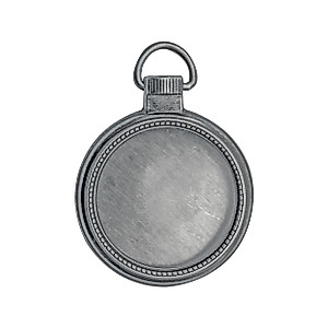 Tim Holtz Idea-ology Mini Pocket Watch Embellishments 2/Pack, Antique Nickel (TH93274),Silver