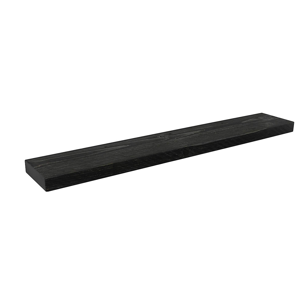 Joel's Antiques - 60 Inch Wooden Floating Shelves for Wall - Made of Natural Wood - Long Heavy Duty Rustic Fireplace Mantel & Book Shelf - Perfect for Living Room - Black 60x8x2 in