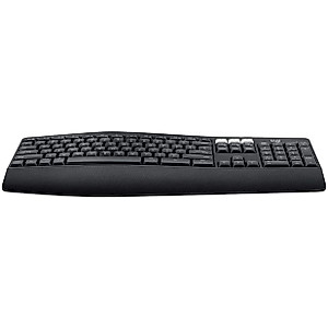 Logitech MK825 Wireless Keyboard/Mouse Combo, Full-Size Keyboard with XL Cushioned Palm Rest, Bluetooth or Unifying Receiver Connectivity, Black (Renewed)