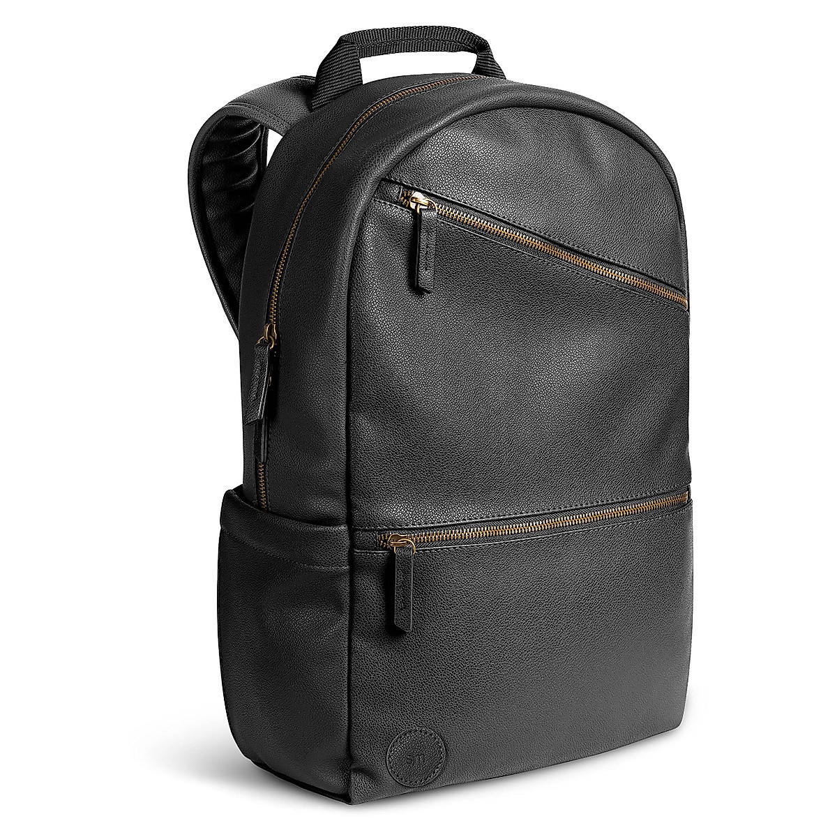 Simple Modern Vegan Leather Backpack for Women & Men | Mini Backpack Purse for Girls and Boys Cute Small Faux PU Leather Travel Bag for Work | Legacy Collection | Medium (17" tall) | Black