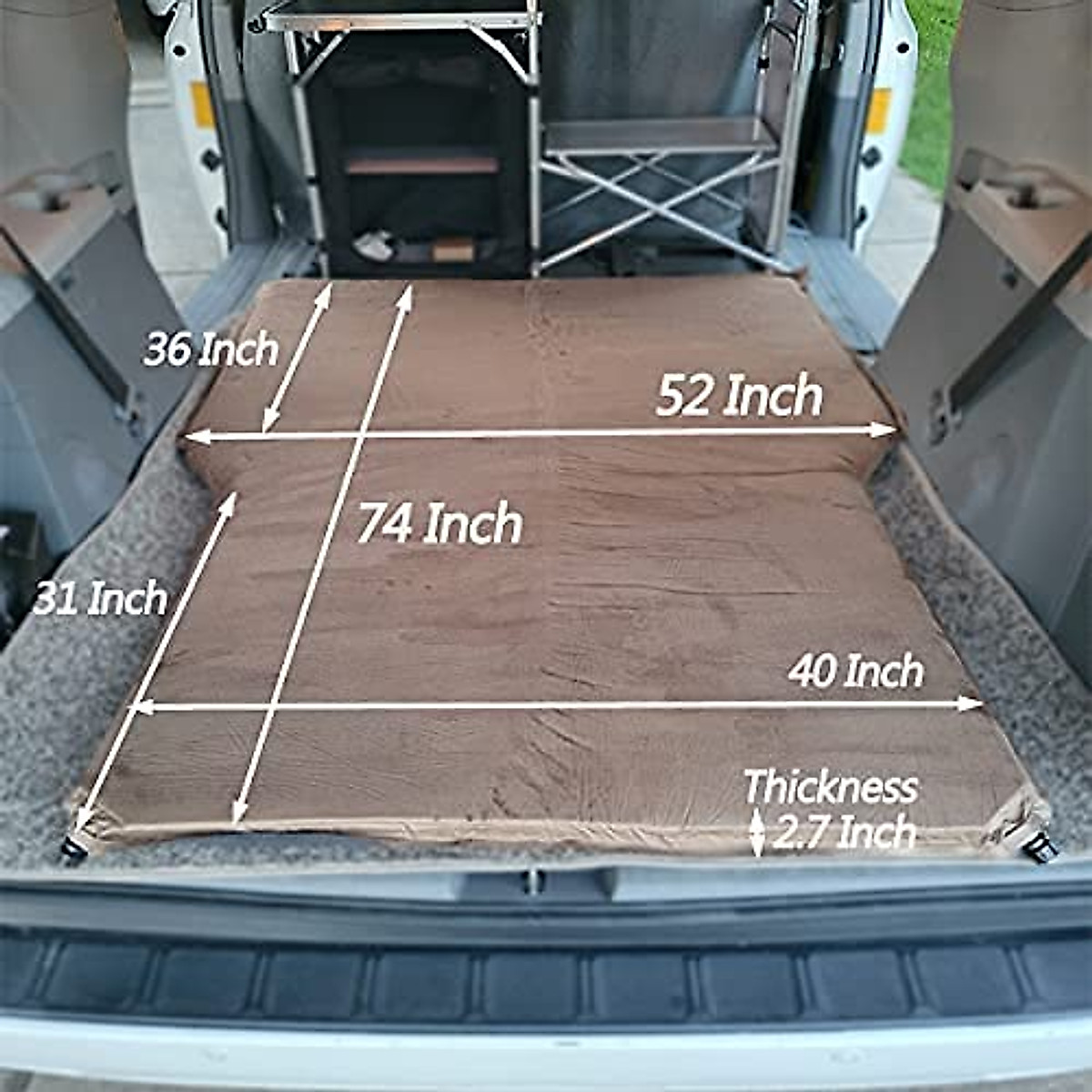 UILB Self Inflating Camping Mattress 2.7 Inches Thickness Automatic Car Mattress Double Oversize Bed Travel，Camping，SUV，MPV Home Guest (2021 Upgrade)